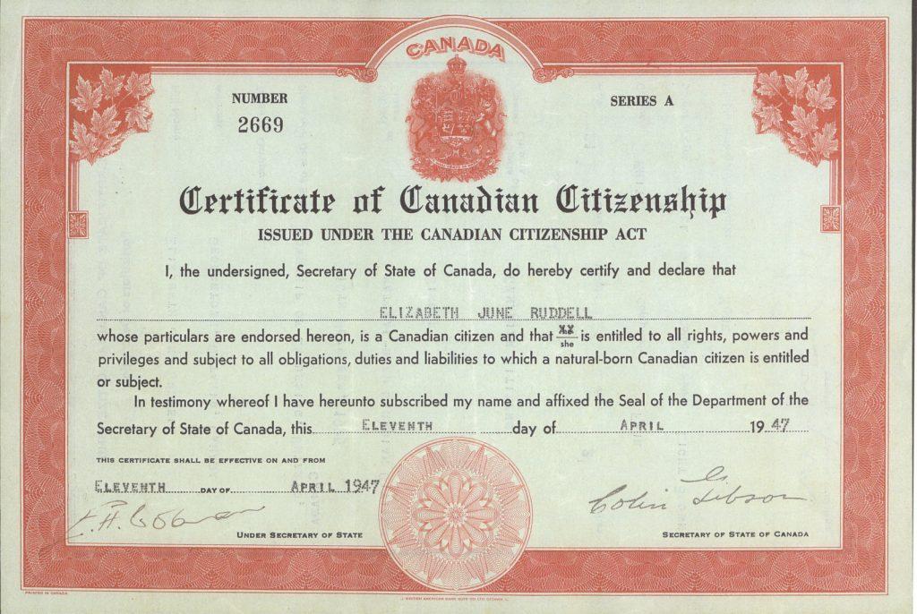 Certificate Of Citizenship Canada Certificate Of Certificate Of Citizenship Canada Certificate Of