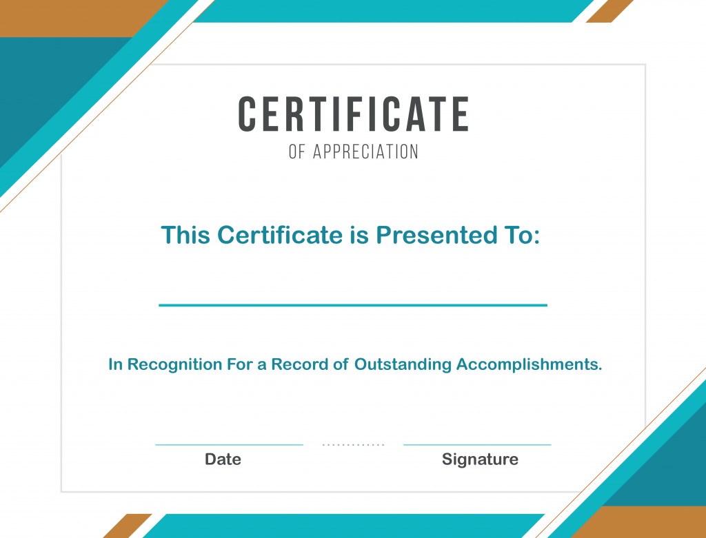 ️ Sample Certificate of Appreciation Form Template ️