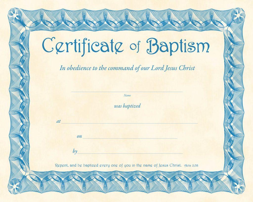 ️Free Sample Certificate Of Baptism form Template ️