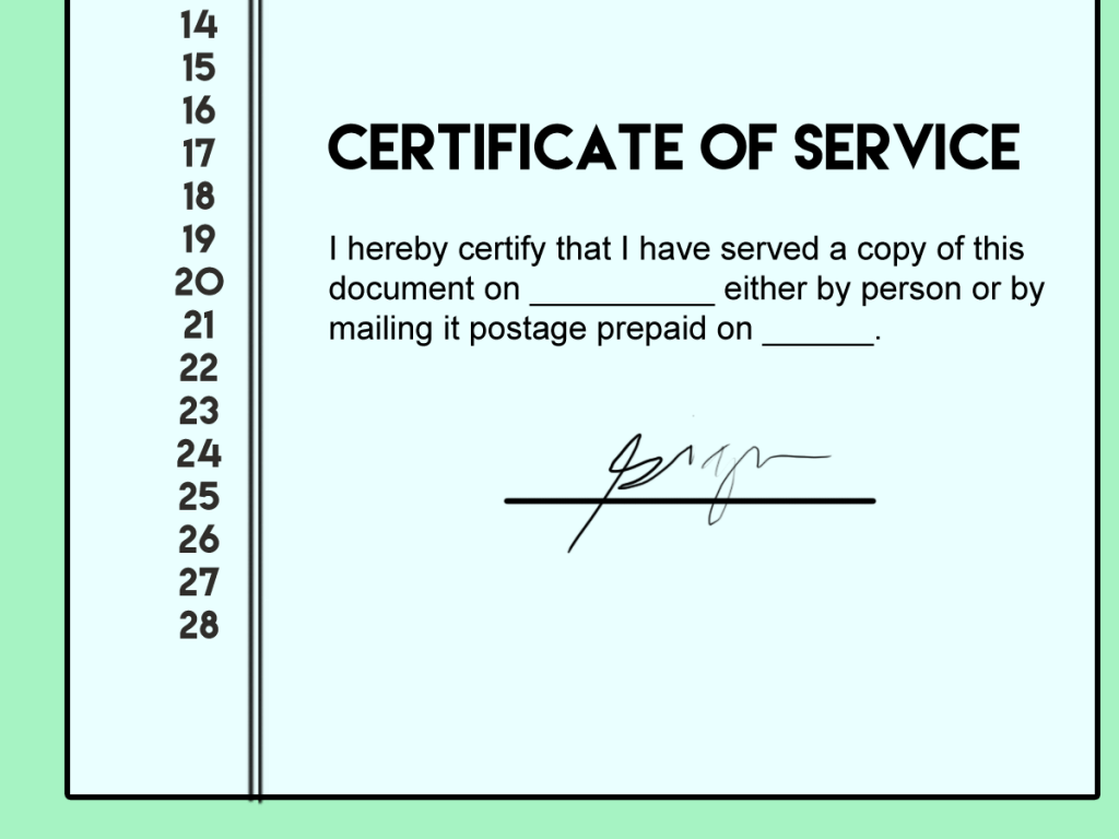 ️Free Certificate of Service Sample Template ️