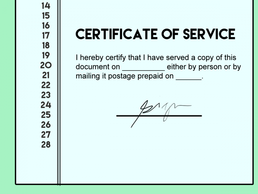 ️Free Certificate of Service Sample Template ️