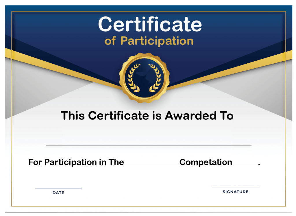 Free Printable Certificate of Participation Templates
