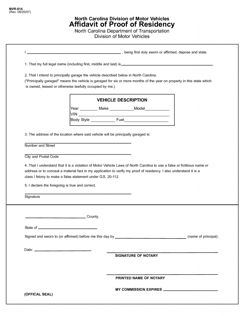 Free Sample Printable Certificate of Residency Template