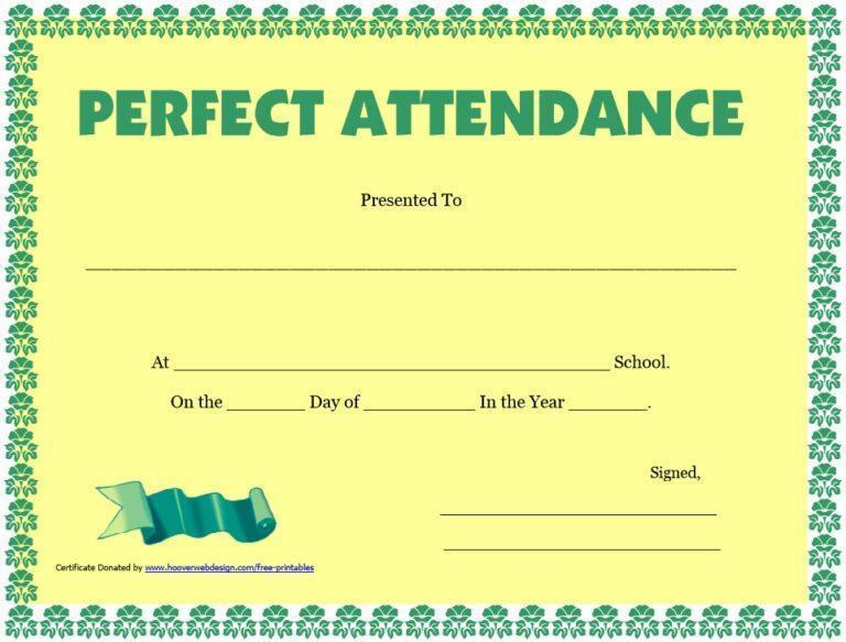 Certificate Of Perfection | Certificate Of